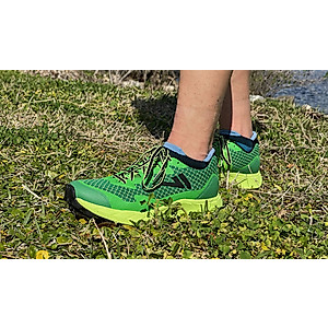 VJ Ultra 2 Long-Range Race Trail Running Shoes with Rock Plate and More Grip - M 6.5/W 8 Green