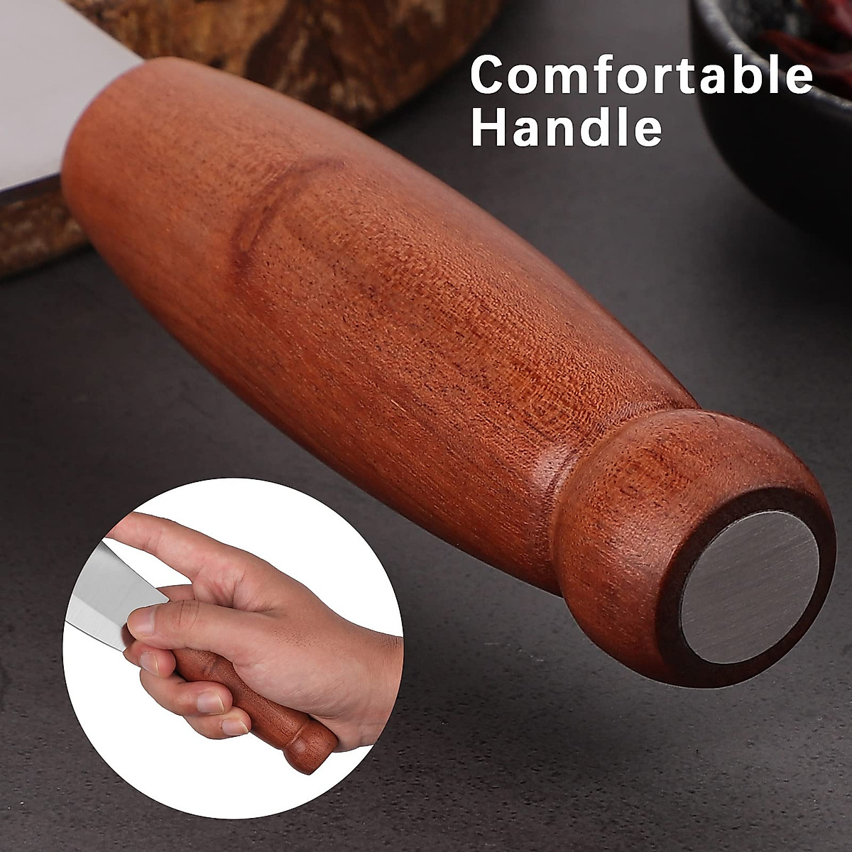 DRAGON RIOT MEN WITH THE POT Butcher Knife With Sheath Meat and Vegetable Cleaver Knife for Kitchen or Camping Christmas Gifts for Men Father