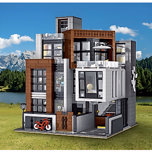 General Jim's Modern Cubist Villa Modular City Building Blocks MOC Bricks Set | Compatible with Lego City Sets and Other Major Brands