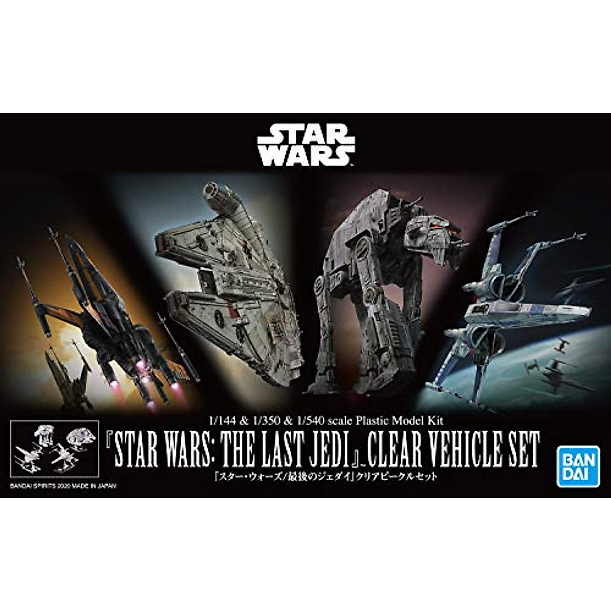 Bandai Hobby - Star Wars - The Last Jedi Clear Vehicle Set, Bandai Spirits VM Model Kit