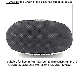 NDSLJSLQT Winter Cotton Shoes Indoor Warm Plush Shoes Men Woman Plush Slides Cute Sneaker Slippers Ladies Home Bread Shoes (White Red)