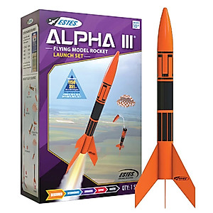 Estes Alpha III Launch Set, 12 years and up with Adult Supervision if under 12, Black,Orange