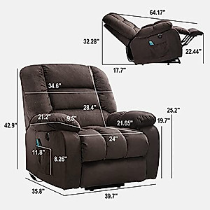 Phoenix Home Power Chair Lift Recliner, Brown