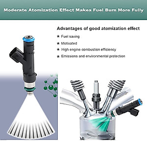 JDMON Fuel Injectors Replacement for Dodge Dakota Durango Nitro Ram1500 Jeep Commander Grand Cherokee Liberty Mitsubishi Raider 3.7L V6 Replace 0280158020 812-12145 FJ474 6Pcs