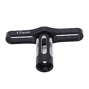 Dilwe RC Hex Nuts Sleeve Wrench, Aluminum Alloy 17mm Hex Sleeve Wrench for 1/8 1/10 RC Off Road Car Wheel RC Accessories