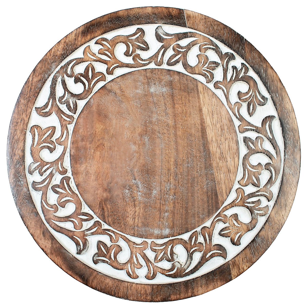 Crocon Side Table, Small End Table for Living Room Bedroom Office Patio Small Spaces Bedside Table Nightstand Decorative Coffee Table Home Décor Wood Stool for Plant Flower pots, 12 x 12.5 Inch