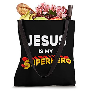 Jesus Is My Superhero Funny Christian Preachers Worship Gift Tote Bag