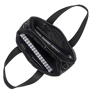 ROLANDO Julia Women's Top-Handle Leather Sling Handbag (Matt Black)