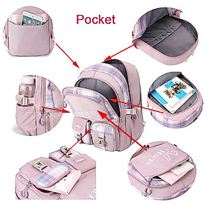 ROERPPM Laptop Backpacks 15.6 inch Bag College Backpack Anti Thief Travel Daypacks Large Bookbags for lady Women (Black)