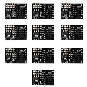 10PCS Black Socket Adapter Board,3.3V NRF24L01+ Module Pinboard Socket Adapter Module Board
