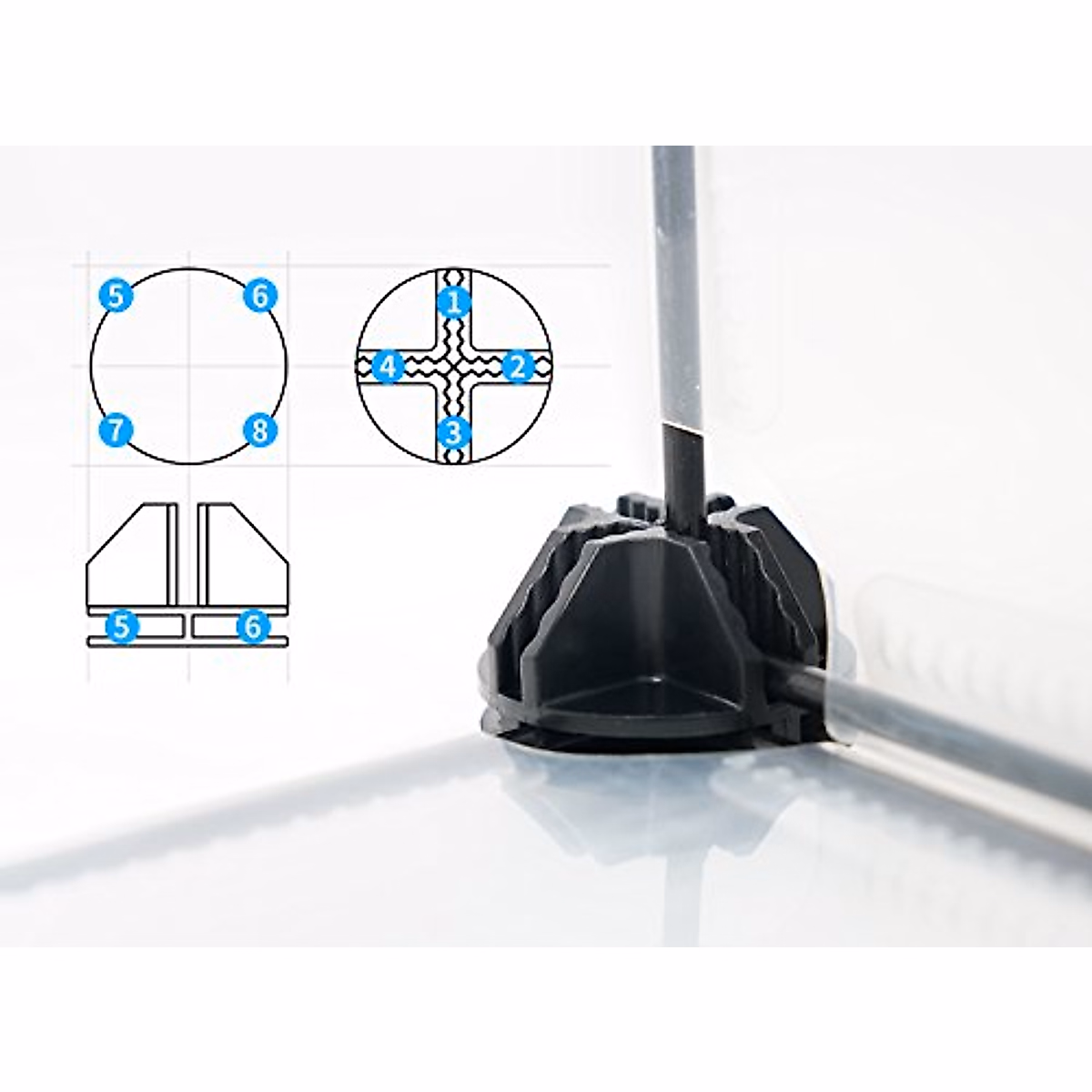 Tespo Pet Playpen, Portable Large Plastic Yard Fence Small Animals, Puppy Kennel Crate Fence Tent, 28 X 20 Inch, White, 12 Panels