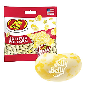 Needzo Movie Night Snack Mix Soda and Buttered Popcorn Jelly Beans, Gourmet Chewy Candy for Boys or Girls, Shareable Bagged Candies, Pack of 2