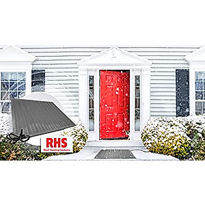 RHS Snow Melting Mat, Anti-Slip Walkway Herringbone Design, Color Gray, Outdoor Mat, Prevents ice Formation, Melts up to 2 inches of Snow per Hour, 120 Volts (30-inches x 3-feet)