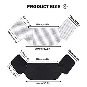 VANNCAMP RV Windshield Cover for Ram Promaster(2014-2023),White with Mirror Cutouts,UV Protection & Privacy Shield,Motorhome Exterior Windshield Cover,Essential RV Accessories