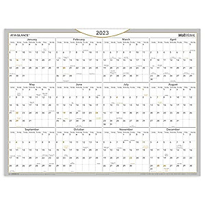 AT-A-GLANCE 2023 Erasable Calendar, Dry Erase Wall Planner, WallMates, 24" x 18", Large, Self-Adhesive (AW506028)