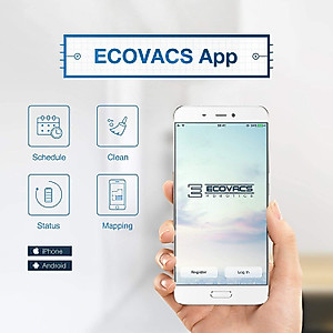 Ecovacs Deebot 907 Smart Robotic Vacuum, Carpet, Bare Floors, Pet Hair + Mapping Technology, High Suction Power, WiFi, Compatible with Alexa and Google Assistant (Renewed)