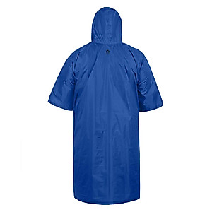 Arcturus Lightweight Ripstop Nylon Poncho with Adjustable Hood (Blue)