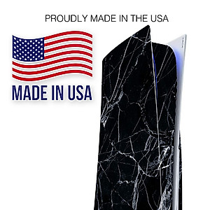 ITS A Skin Skins Compatible with Sony Playstation 5 Console Disc Edition - Protective Decal Overlay Stickers wrap Cover - Black Marble Granite White