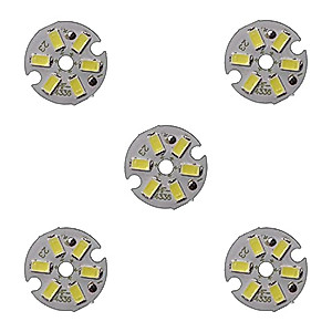 Othmro 5pcs 23mm Dia LED Chip Bulb Super Bright High Power, 9-11V 6500K 5730 Aluminum LED Bulb Surface Mounted Devices Light Beads,Floodlight for Camper Light Bulb, Home Reading, Light Marine Lamps