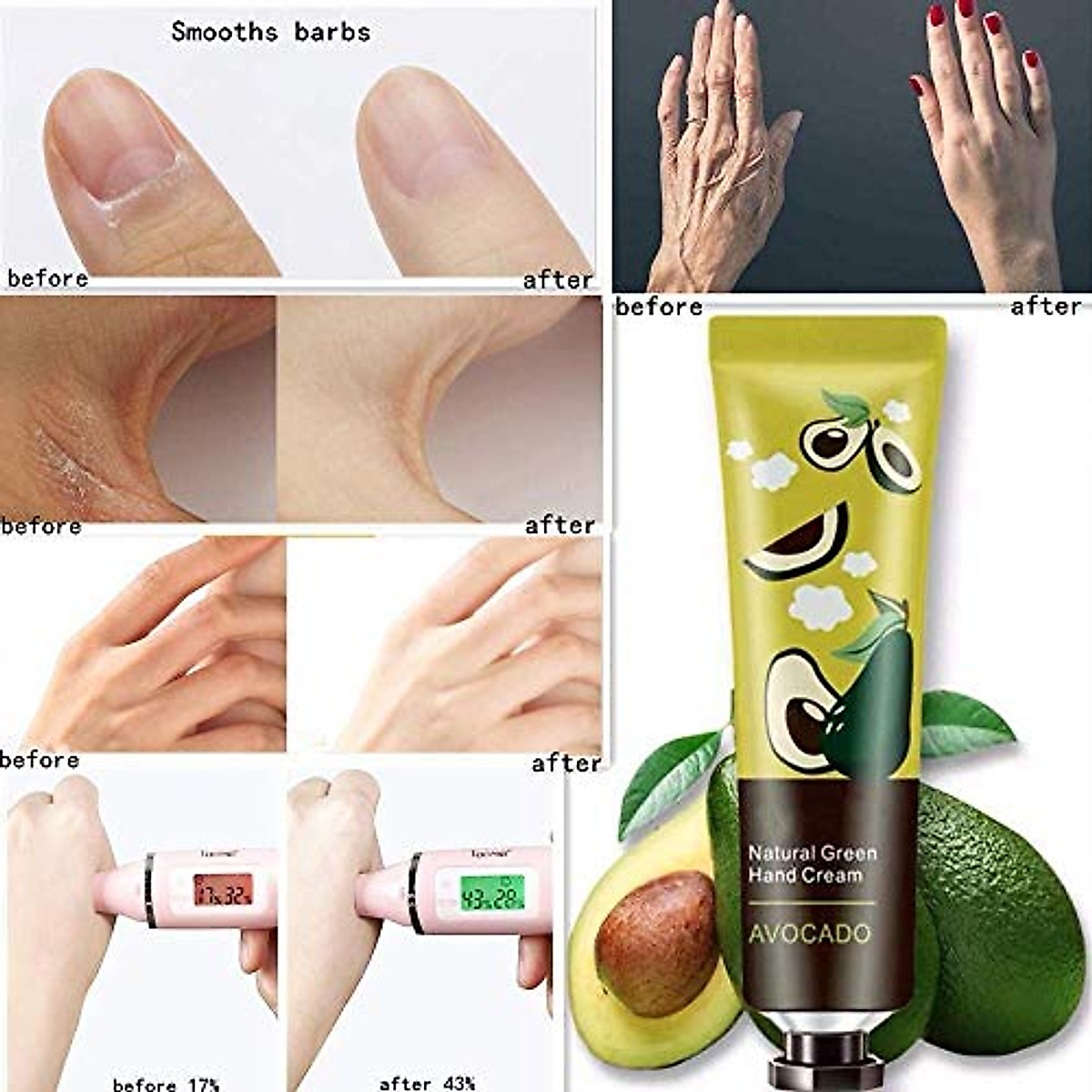 10 Pack Natural Plant Fragrance Hand Cream for Dry Hands, Moisturizing Hand Care Cream Stocking Stuffers Gift Set With Natural Shea Butter And Aloe For Men And Women,Travel Size Lotion-30ml