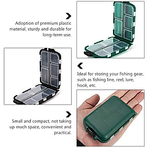 BESPORTBLE 2Pcs Box Storage Box Fishing Lure Storage case multiuse Tool Fishing Lure Compartment Fishing Supplies Fishing Bait Fishing Hook Storage Case Fishing Hook Box Multipurpose Plastic