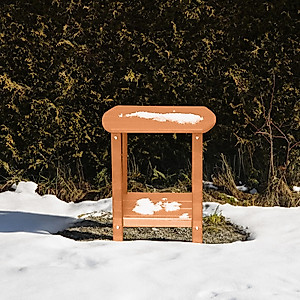 GARDENSTAR Adirondack Square Outdoor Side Table,2-Tier Storage Patio Side Table, HDPE End Tables for Backyard Pool Porch Garden Lawn GoldenYellow