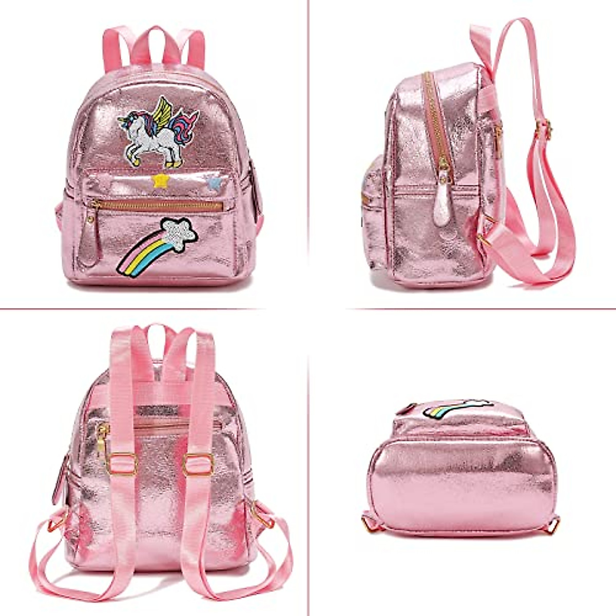 Qiuhome Unicorn Mini Backpack Girls Unicorn Bags Childrens (Pink)