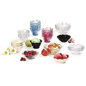 Carlisle FoodService Products 453307 Plastic Dessert Bowls, 13 oz, Clear
