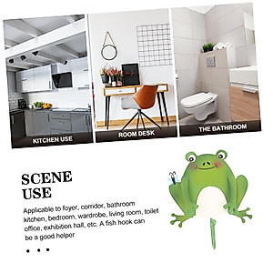 STOBAZA Coat Hanger Hooks Key Storage Hook 3pcs Frog Hook Wall Decoration Iron Key Animal Wall Storage Hook Towel Hook