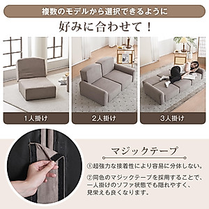 オーエスジェイ(OSJ) Sofa Bed, Floor Sofa, Compact, Low Sofa, for Kotatsu Sofa, Stylish, Multi-Functional Sofa
