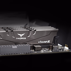 TEAMGROUP T-Force Vulcan Z DDR4 16GB Kit (2x8GB) 3200MHz (PC4-25600) CL16 Desktop Memory Module Ram (Gray) - TLZGD416G3200HC16CDC01