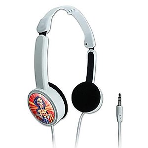 GRAPHICS & MORE DC Super Hero Girls Wonder Woman Novelty Travel Portable On-Ear Foldable Headphones