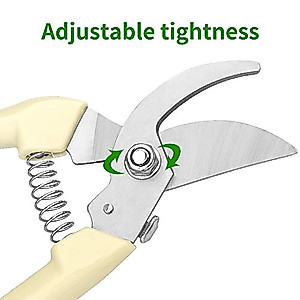 Professional Garden Scissors, Stainless Steel Bypass Pruning Shears, Garden Shears, Gardening Tools (1Pack )