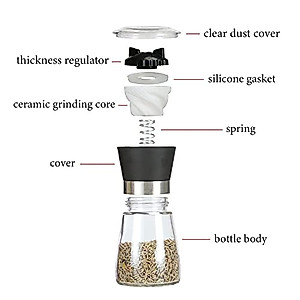 VIKROM 3 Pack Water Faucet Filter for Kitchen and Bathroom, Ceramic Salt and Pepper Hand Grinder