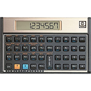 HP 12C Financial Calculator, 120 Functions, 5 x 3-1/8, 10-Digit LCD
