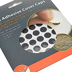 TIMco Self-Adhesive Cover Caps 13 mm - Black - (Pack 112) - COVERBL13