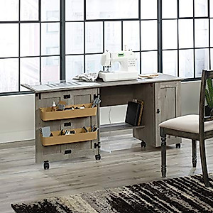 Sauder Miscellaneous Storage Sewing/Craft Cart, Mystic Oak finish