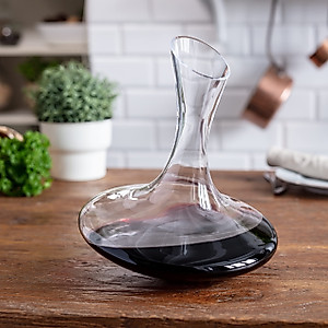 KROSNO Red Wine Decanter Carafe Glass | 1800 ML | 60.9 oz | European Made | Avant-Garde Collection | Perfect for Home, Restaurants and Parties | Lead-free