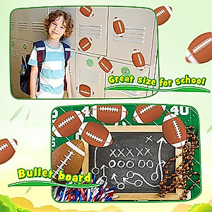 Tenceur 80 Pcs Sports Party Cutout 5.91 Inch Sports Party Decorations Paper Ball Cut Outs with Glue Point Dots Bulletin Board Decorations(Football)