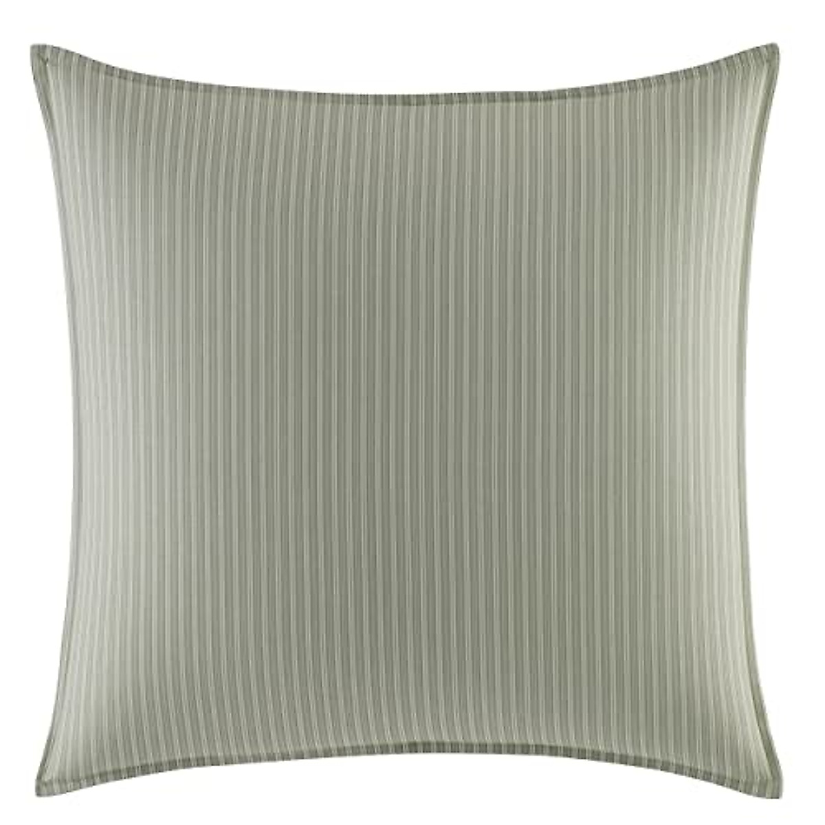 Laura Ashley Home - King Size Comforter Set, Reversible Cotton Bedding, Includes Matching Shams with Bonus Euro Shams & Throw Pillows (Natalie Sage/Off White, King)