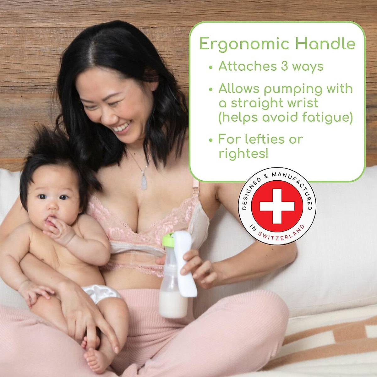 Ardo Amaryll Manual Breastpump, Designed & Manufactured in Switzerland, Includes 26 and 22mm Breast Shells. Portable Quiet Breast Pump. BPA Free Manual Pump for Gentle Pumping. Easy to Use, Hand Pump