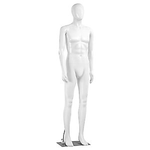 SereneLife 73" Tall Full-Body Male Mannequin With Adjustable Head, Flexible Limbs And Detachable Design, Perfect For Clothing Stores, Boutiques, Exhibitions And More
