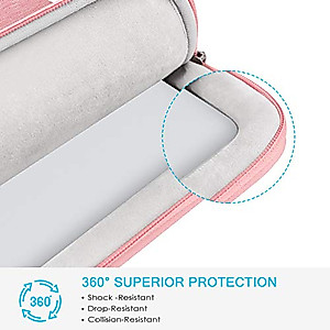 Lacdo Laptop Sleeve for Women, Laptop Sleeve Case for 13 inch New MacBook Air M2 A2681 M1 A2337 A2179 A1932, 13" New MacBook Pro M2 M1 A2338 A2251 A2289 A2159, 12.9" New iPad Pro Computer Bag, Pink