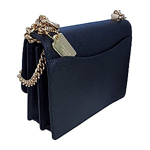 Coach Women's Klare Crossbody Shoulder Handbag in Crossgrain Leather & Signature Coated Canvas (Brown/Black/Gold)