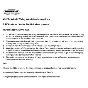 Hopkins 11143325 Plug-In Simple Vehicle to Trailer Wiring Kit