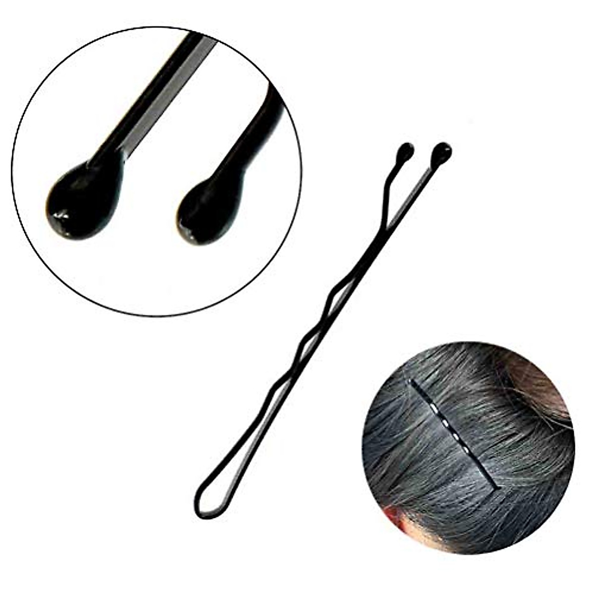 320 Pcs Bobby Pins U Hair Pins Set for Women Girls, Includes 200 Gold Black Different Shapes Hair Pins and 120 Rubber Hair Bands Stocking Stuffers for Women Kids