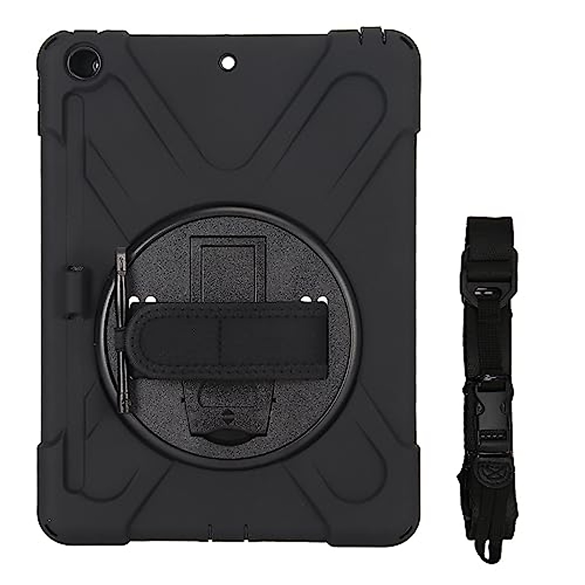 Tablet Keyboard Cases 360 Degree Rotating Stand Tablet Cases Convenient Shockproof Replacement (Black)