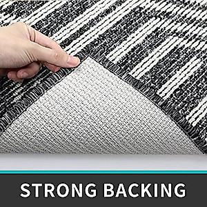 DEXI Indoor Door Mat Durable Front Door Mats for Entryway, Non Slip Absorbent Resist Dirt Entry Rug, 20"X31" Doormat Indoor Entrance, Machine Washable, Black