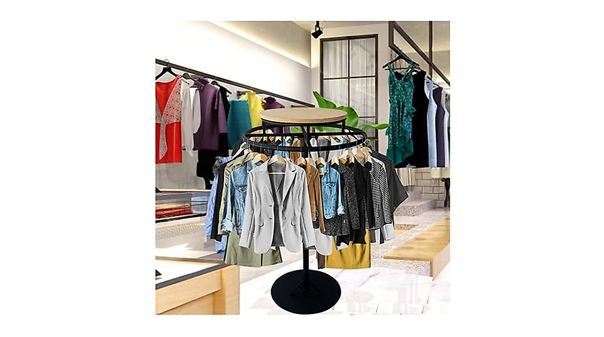 Round Rotating Clothes Rack - Easy Assembly & Stylish