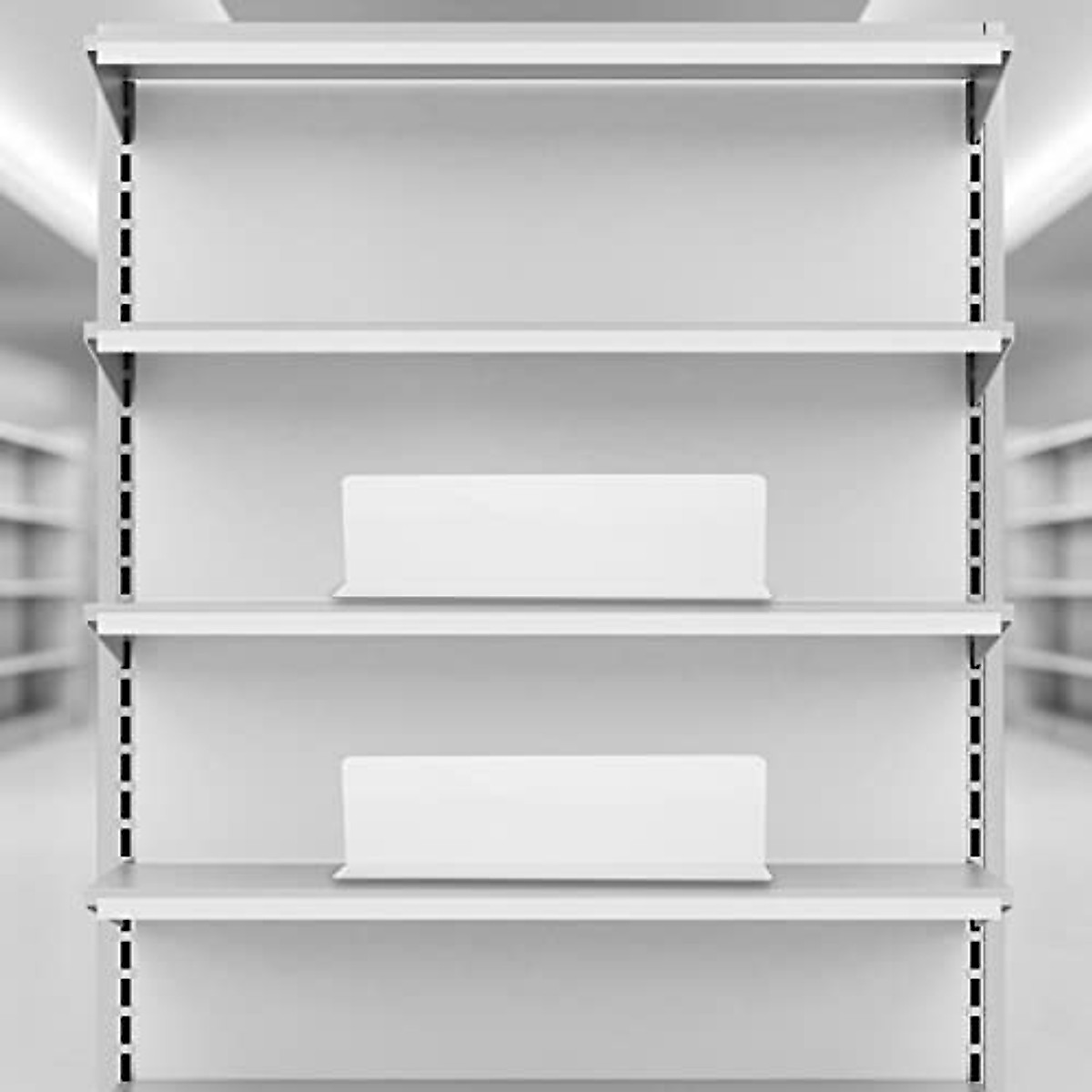 Plastic Shelf Dividers- 10pcs Clear Shelf Separators for Closets- L- Shaped Clapboards Shelf Organizers for Supermarket Home Bedroom Kitchen Office- 8x3x1 Inch